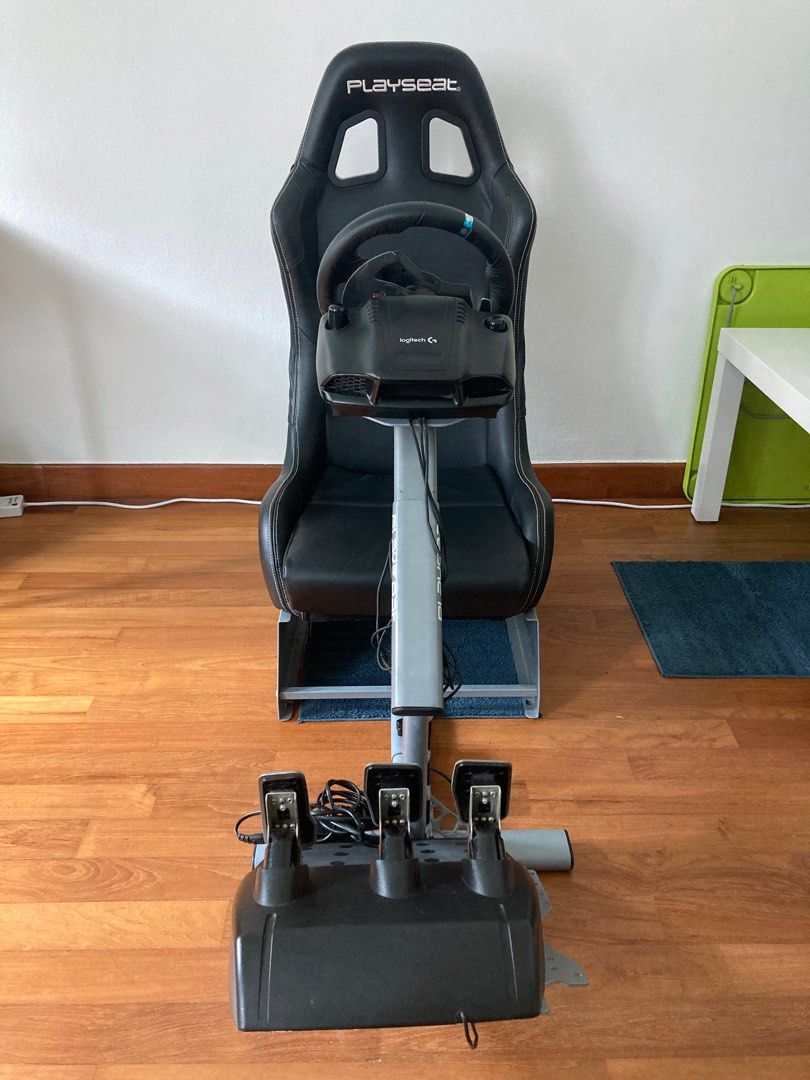 Playseat Driving Seat with Logitech G29 Steering Wheel and Pedal, Video ...