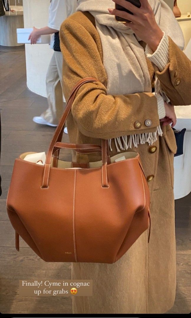 Polene cyme mini in cognac, Luxury, Bags & Wallets on Carousell
