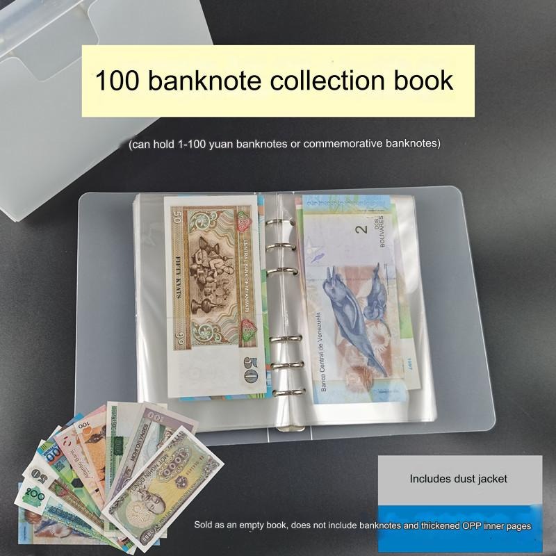 Portable 100 Pockets Banknotes Collection Album Multipurpose Paper ...