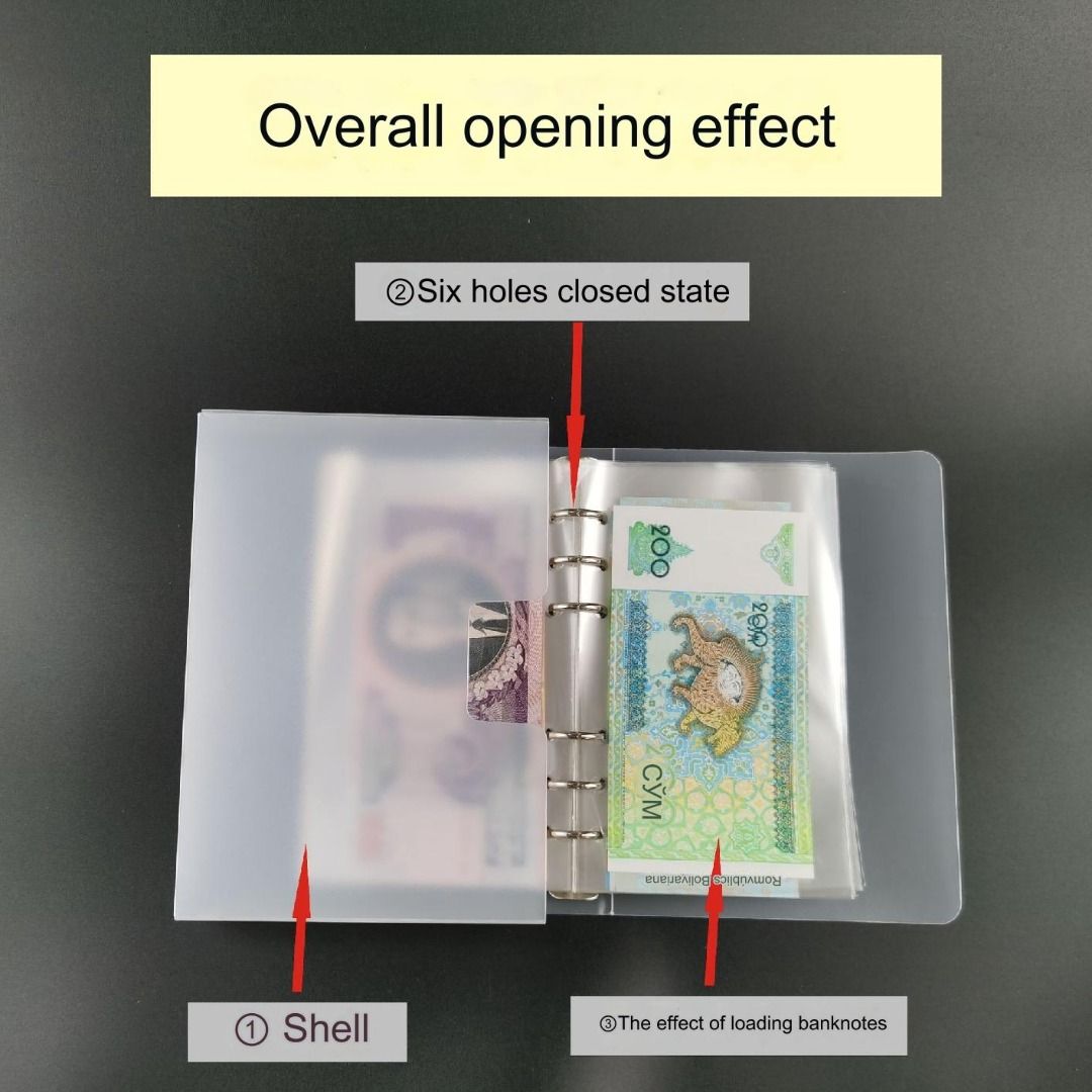 Portable 100 Pockets Banknotes Collection Album Multipurpose Paper ...