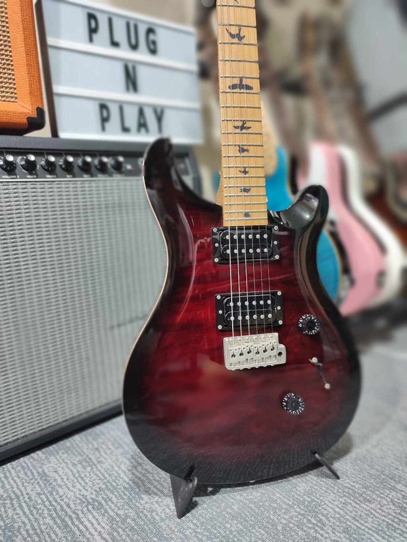 PRS SE Custom 24 Limited Edition Roasted Maple Fire Red, Hobbies & Toys ...