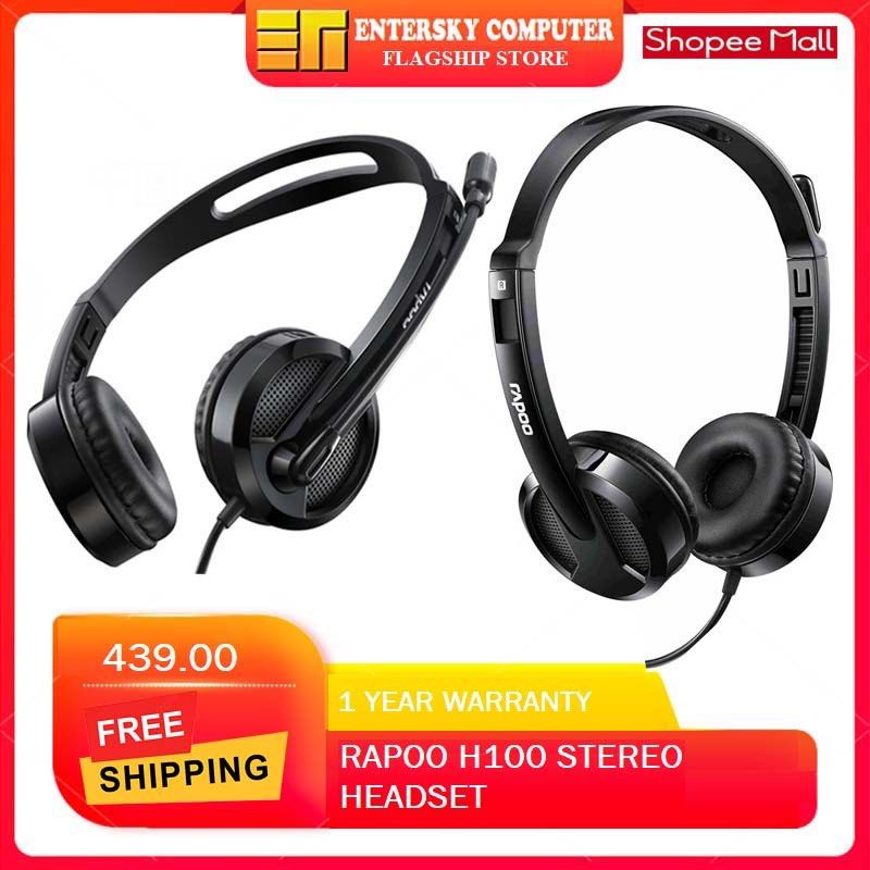 RAPOO H100 WIRED STEREO HEADSET, Audio, Headphones & Headsets on Carousell