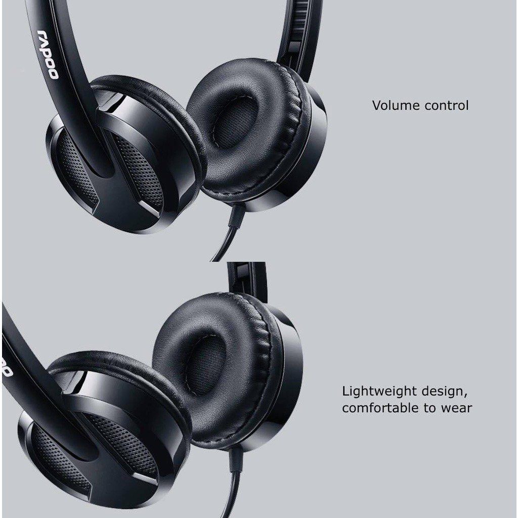 RAPOO H100 WIRED STEREO HEADSET, Audio, Headphones & Headsets on Carousell