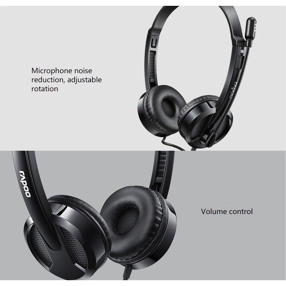 RAPOO H100 WIRED STEREO HEADSET, Audio, Headphones & Headsets on Carousell