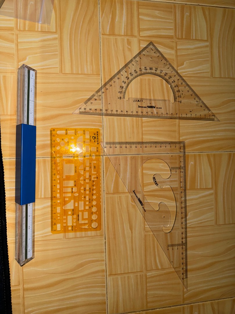 Scale Ruler And Set Square, Hobbies & Toys, Stationery & Craft ...