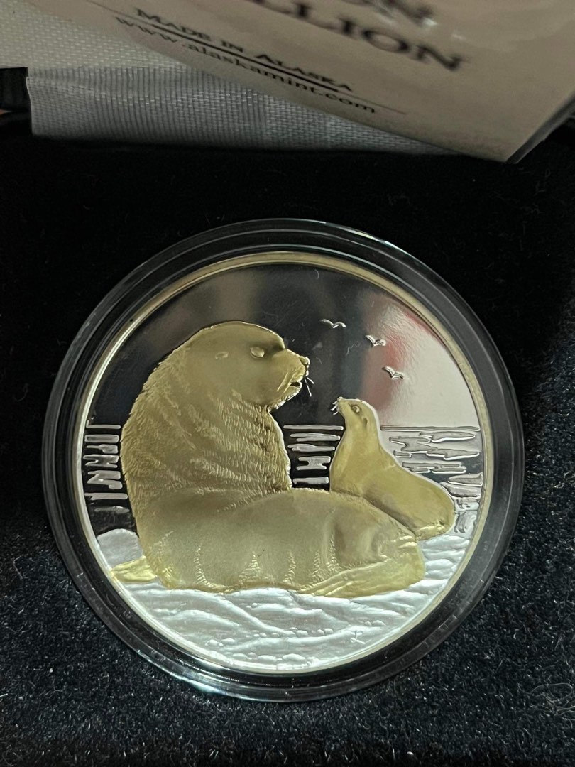 Sea Lion 999 Silver by Alaska Mint, Hobbies & Toys, Memorabilia & Collectibles, Vintage ...