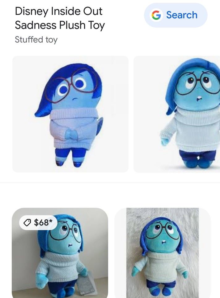 Sega Disney Pixar Inside Out "Sadness" plush, Hobbies & Toys, Toys ...