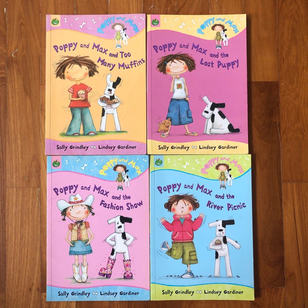 Set of 8 Poppy and Max English story books phonics readers for children ...