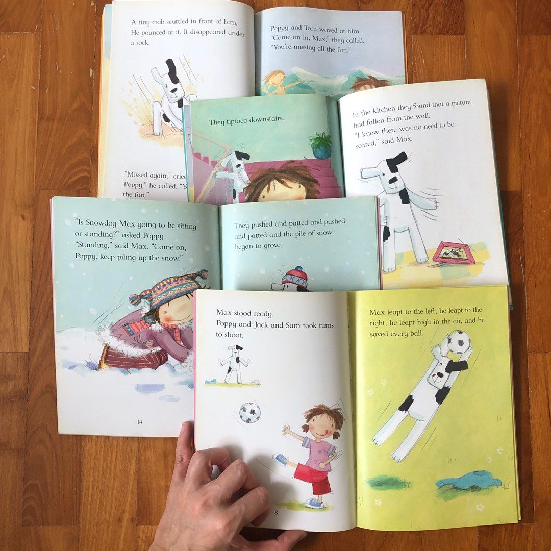 Set of 8 Poppy and Max English story books phonics readers for children ...