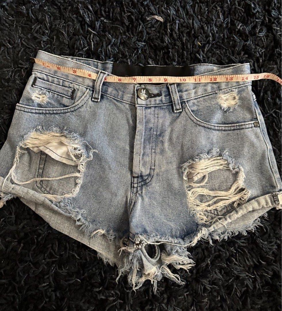 Sexy ripped denim shorts, Women's Fashion, Bottoms, Shorts on Carousell