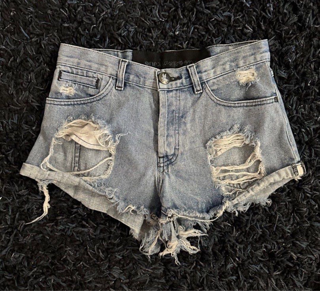 Sexy ripped denim shorts, Women's Fashion, Bottoms, Shorts on Carousell