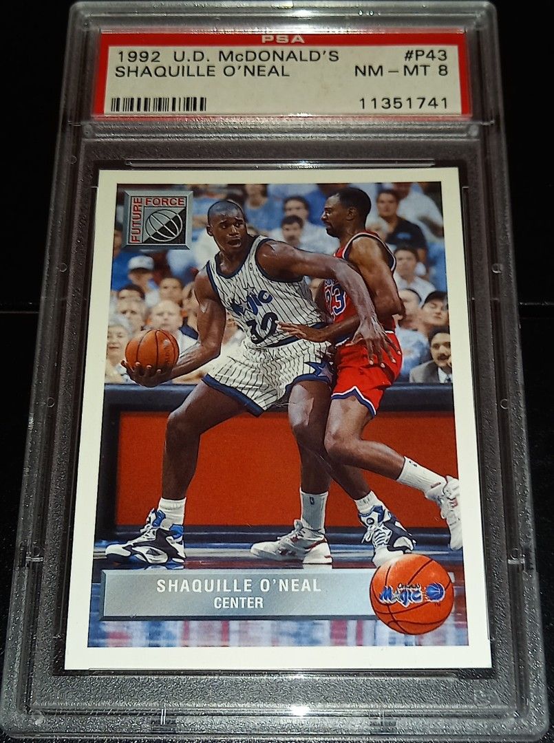 Shaquille O'Neal PSA 8 Upper Deck McDonalds Rookie Card Shaq NBA Cards ...