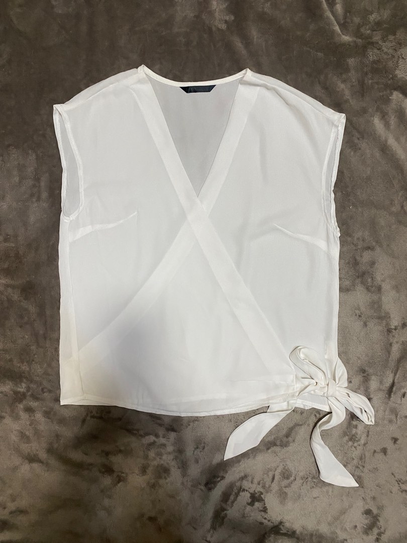 Shein White sheer office blouse, Women's Fashion, Tops, Blouses on ...