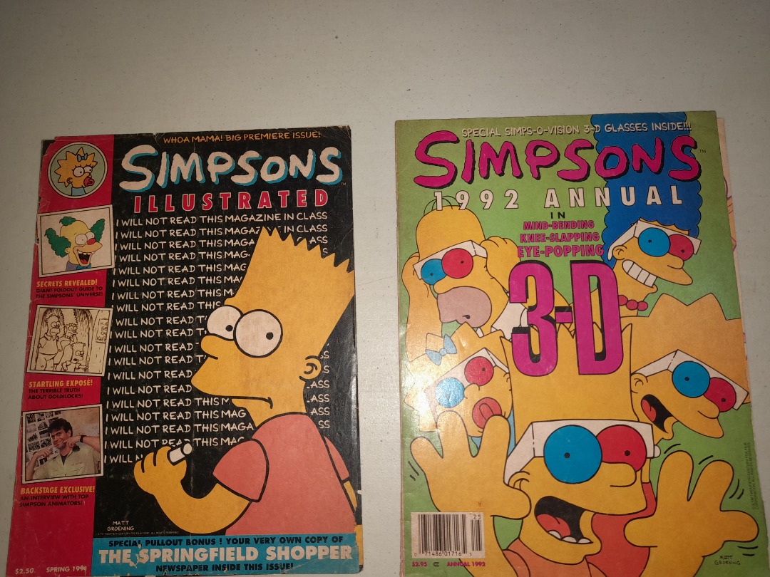 Simpsons Comics - set of 2 - Simpsons Illustrated (1991) #1 (First ...