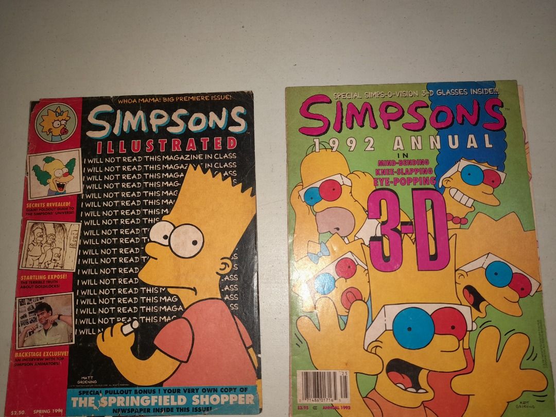 Simpsons Comics - set of 2 - Simpsons Illustrated (1991) #1 (First ...