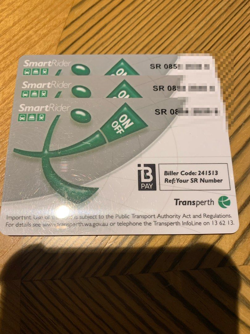 SmartRider Perth Transport Card for bus, ferry, train, Hobbies & Toys ...