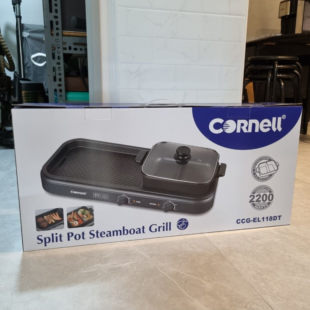 Split Pot Steamboat Grill, TV & Home Appliances, Kitchen Appliances ...