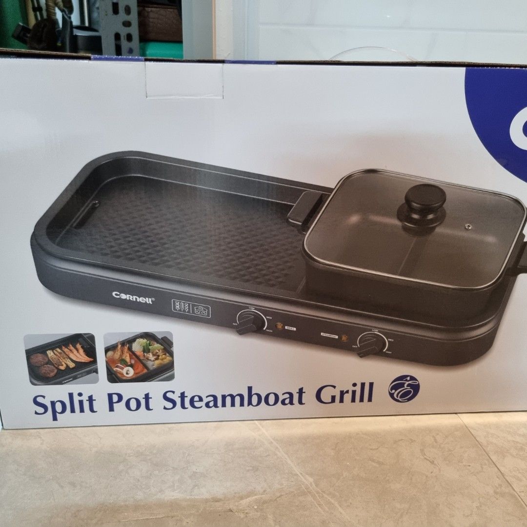 Split Pot Steamboat Grill, TV & Home Appliances, Kitchen Appliances ...