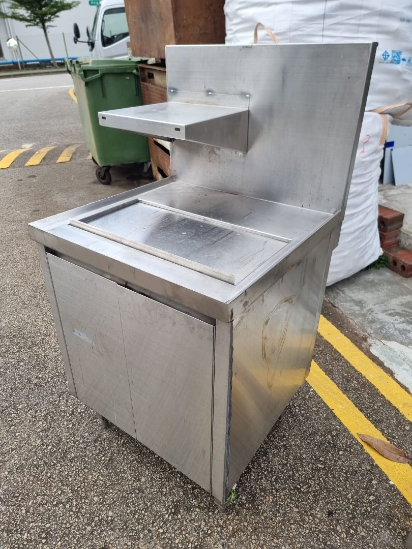 SS Icebin Commercial Icebox Cabinet c/w Highsplash #700x700x850 # ...