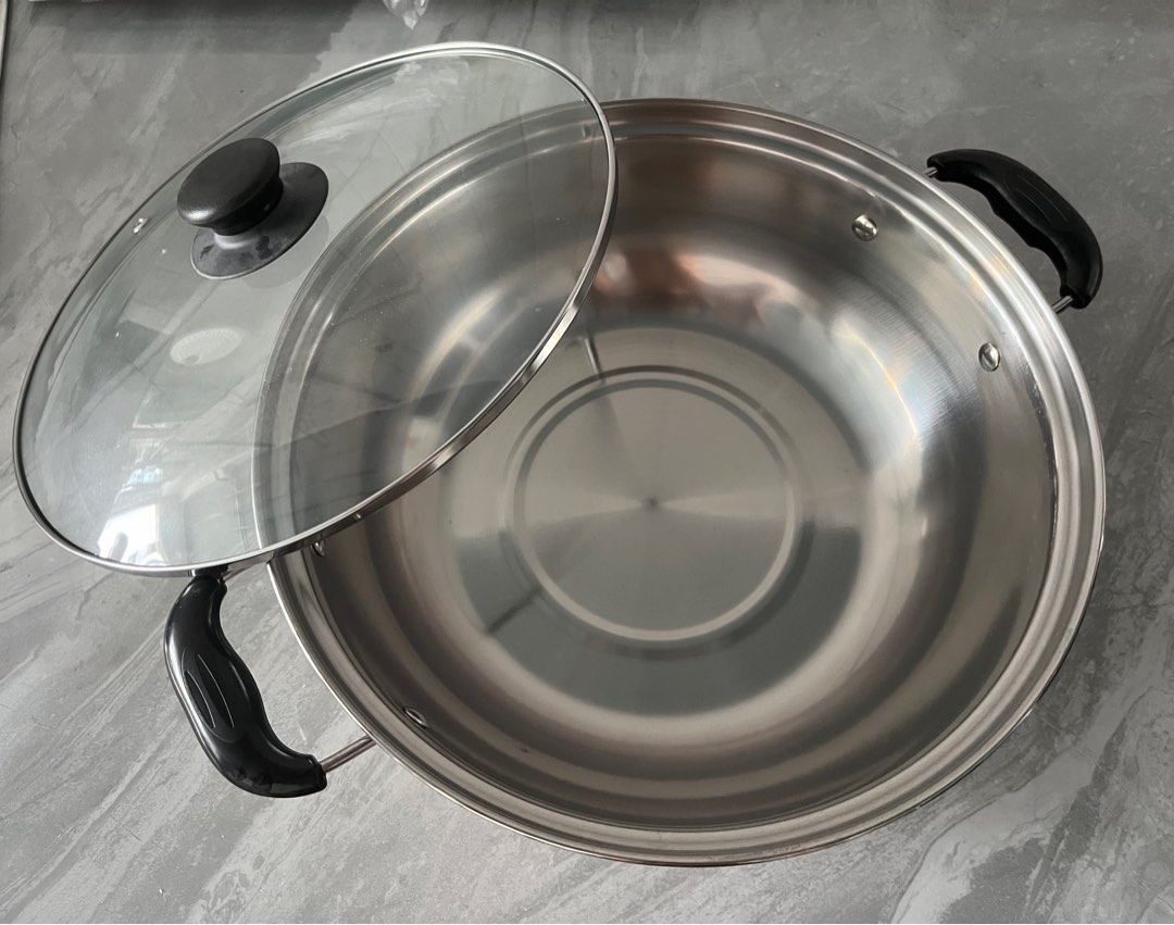 [New] Stainless Steel Pot (induction stove compatible), Furniture ...