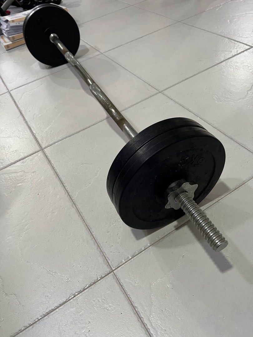 Super Curl Olympic Bar+Weights, Sports Equipment, Exercise & Fitness ...