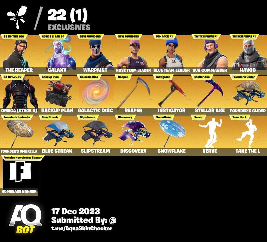 Super Stacked OG Rare Fortnite Account Including 3K Vbucks ( WTT BGL ...