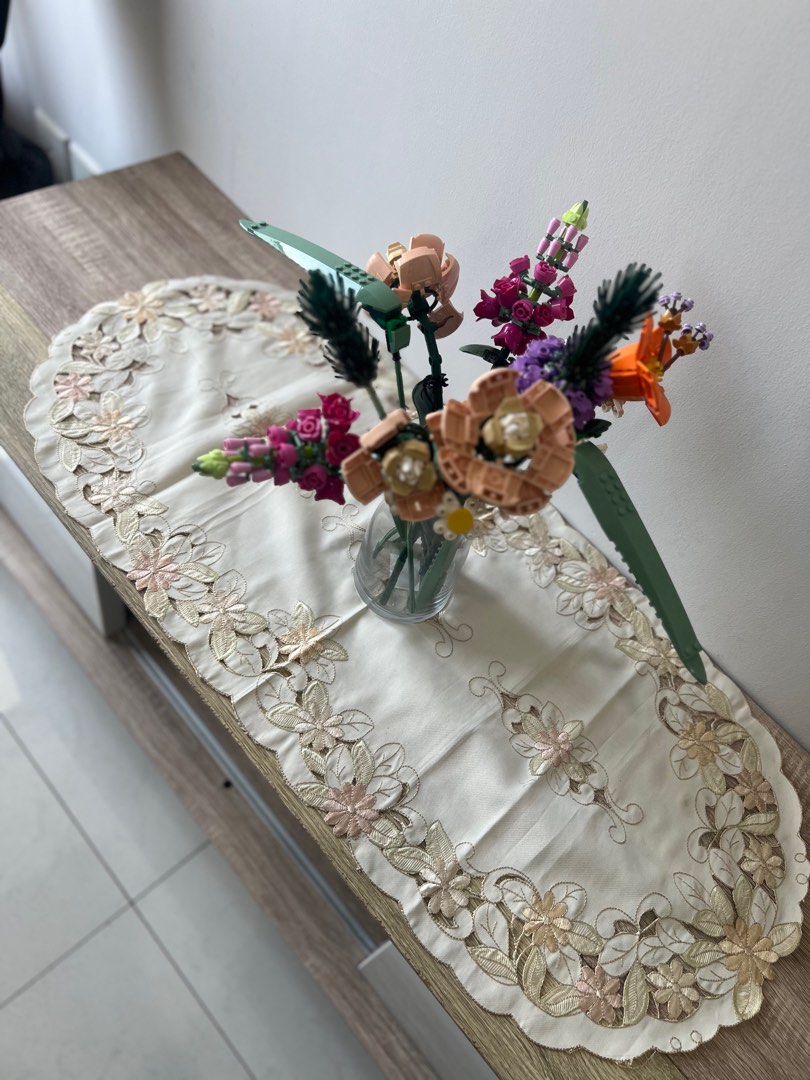 Taplak Meja Oval Bordir Premium Mewah cantik untuk Seserahan/ Natal ...