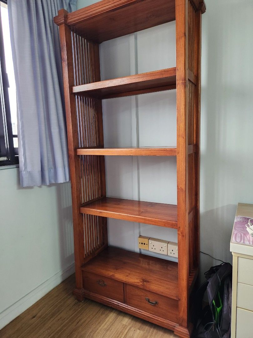 Teak wood shelf, Furniture & Home Living, Furniture, Shelves, Cabinets ...