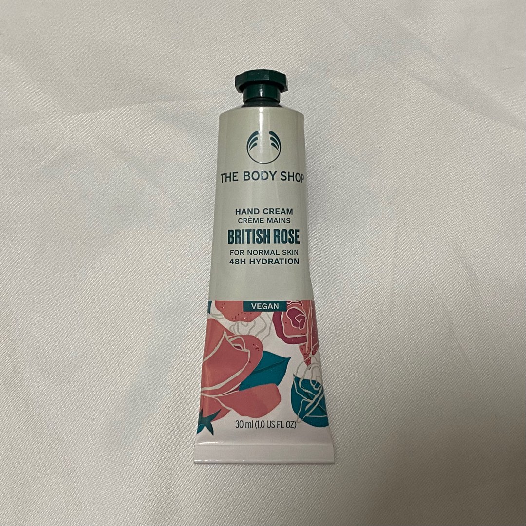 The Body Shop 30ml Hand Cream British Rose, Beauty & Personal Care, Hands & Nails on Carousell