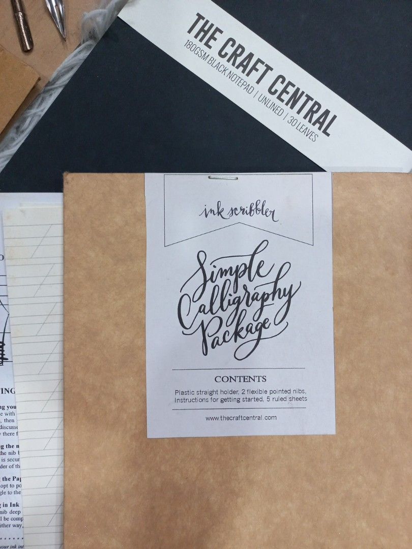 The Craft Central Scribble Starter Kit + Simple calligraphy package, Hobbies & Toys, Stationary ...
