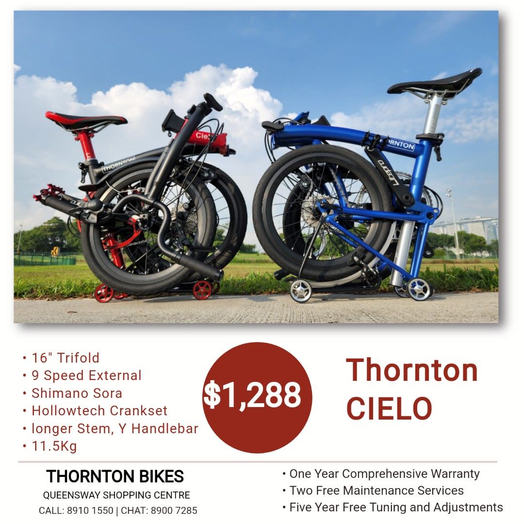 Thornton Bikes | Comet 20" Bifold 7 Speed | Zen 16" Trfold, 7 Speed ...