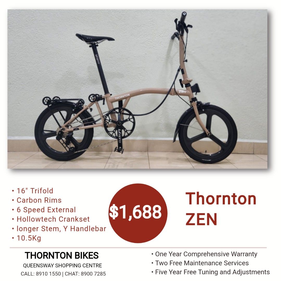 Thornton Bikes | Comet 20" Bifold 7 Speed | Zen 16" Trfold, 7 Speed, Carbon Rims | Cielo 16 ...
