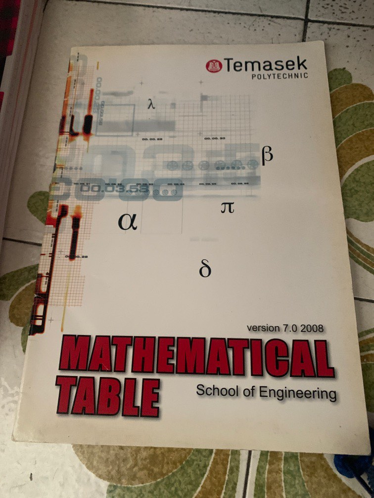 TP Mathematical Table, Hobbies & Toys, Books & Magazines, Textbooks on ...