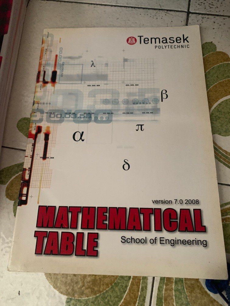 TP Mathematical Table, Hobbies & Toys, Books & Magazines, Textbooks on ...