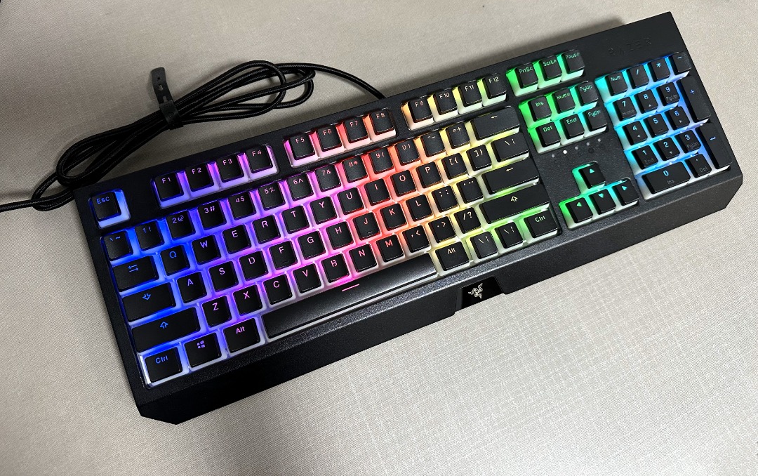 Unique Razer Blackwidow Mechanical RGB Keyboard with Pudding PBT ...