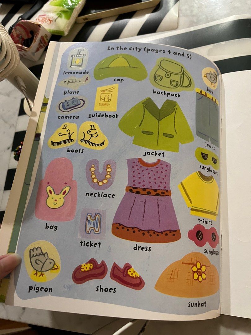 Usborne - Getting dressed sticker book, Hobbies & Toys, Books ...