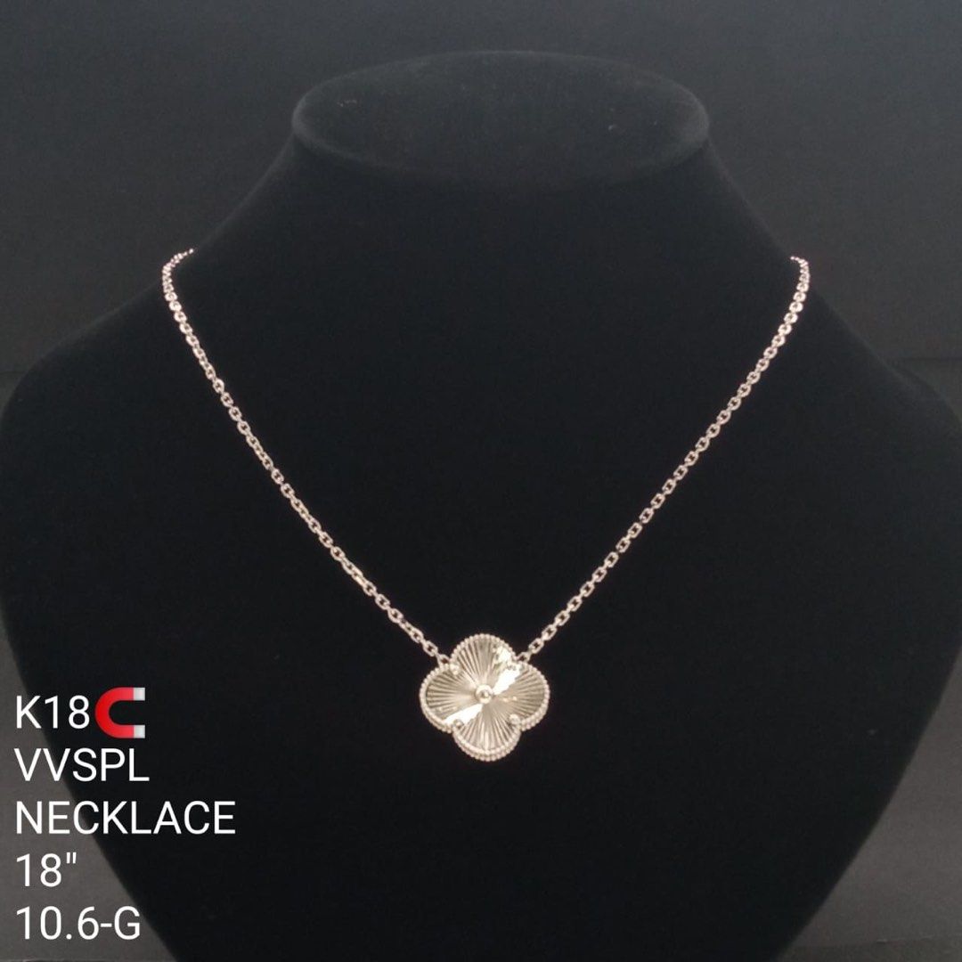 VCA White Gold Necklace, Women's Fashion, Jewelry & Organizers ...