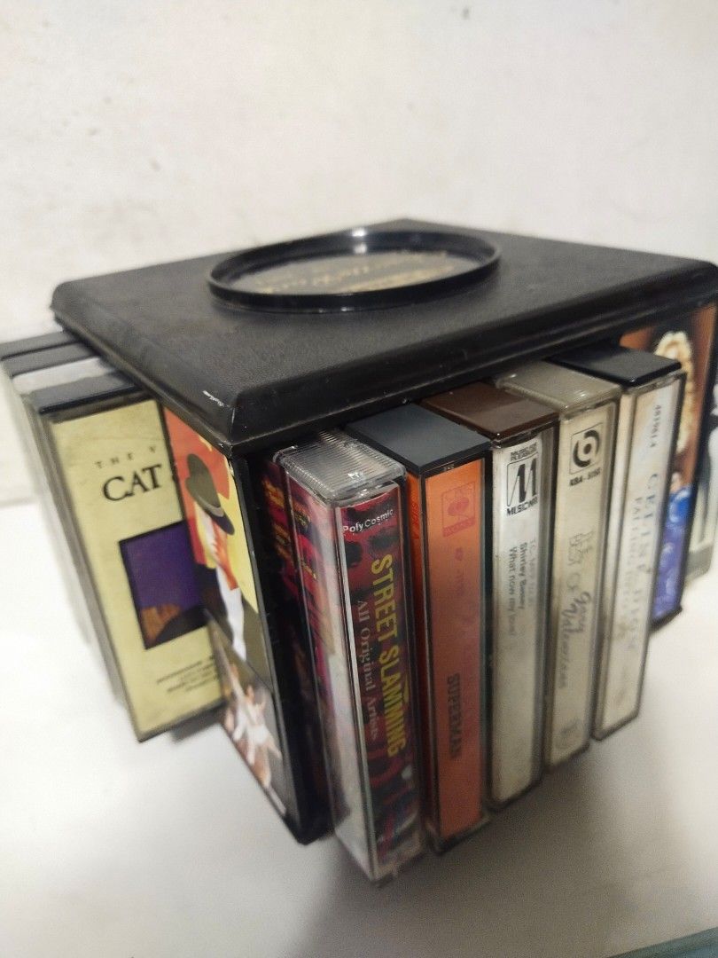vintage Cassette Tapes RACK/1970s Fujiwara/FREE 19 assorted tapes from ...