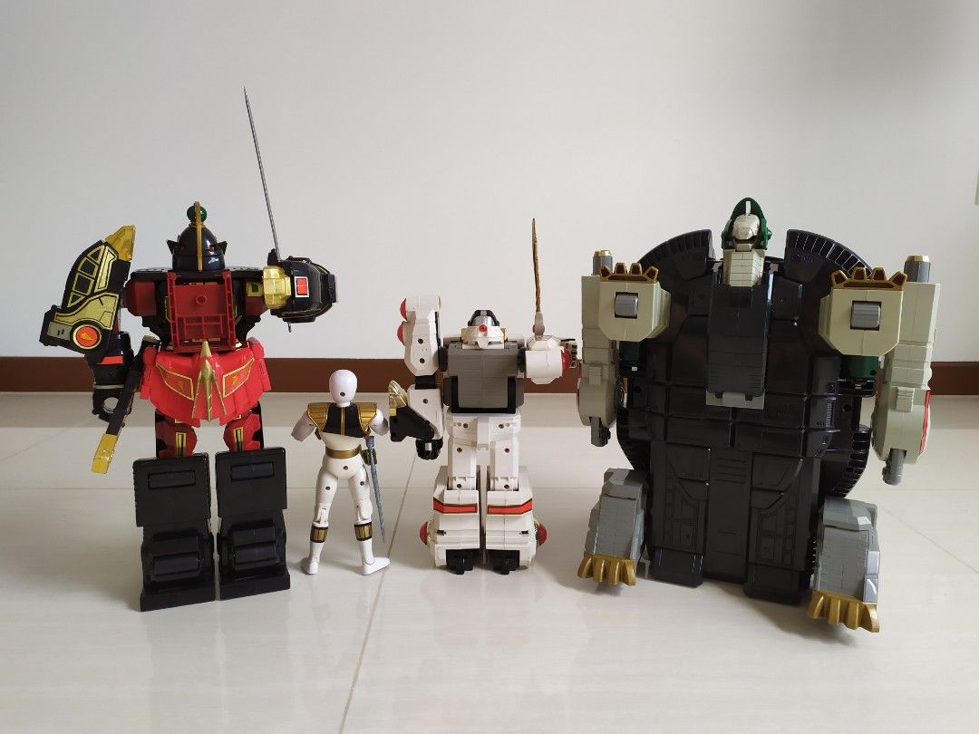 Vintage Power Rangers Red Dragon Thunderzord + Thunderzord Assault Team ...