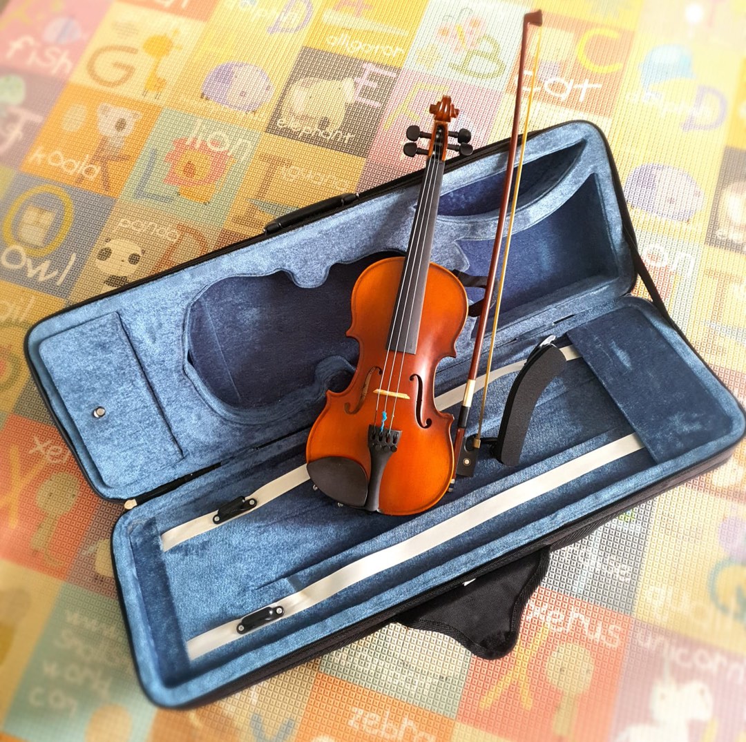 Violin (half size), Hobbies & Toys, Music & Media, Musical Instruments ...