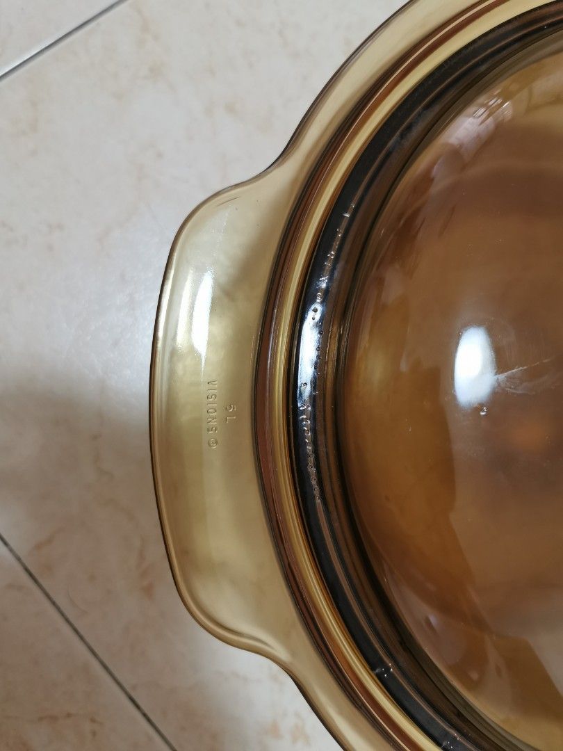 Visions Glass Cookware Casserole Corelle Pot 5 litre, Furniture & Home ...
