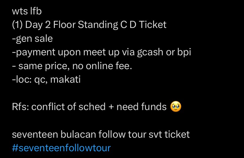 WTS LFB Seventeen Follow Tour D2 Floor Standing C, Tickets & Vouchers ...