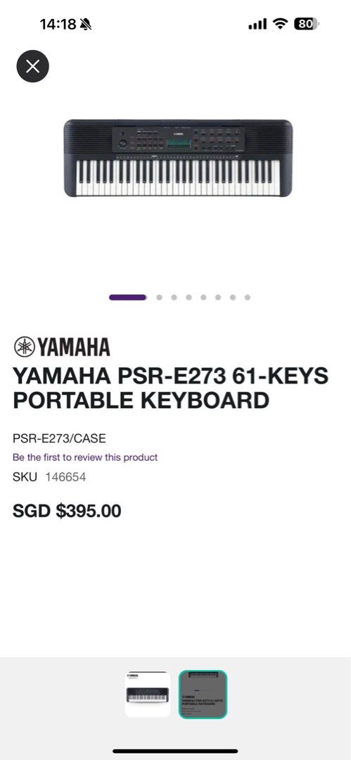 Yamaha Keyboard PSR-E273 with Adjustable Stand, Hobbies & Toys, Music ...