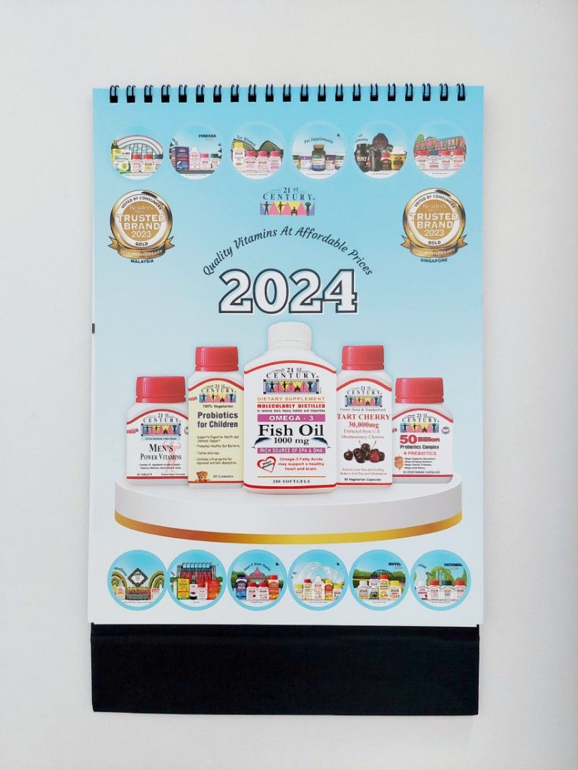 Year 2024 Table Calendar-21st Century, Hobbies & Toys, Stationery ...