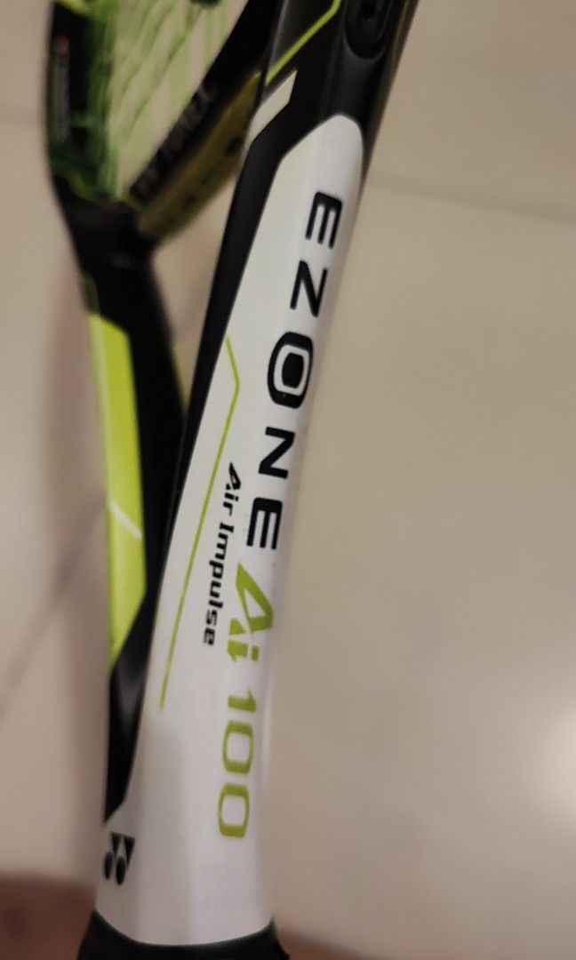 Yonex Ezone Ai 100 Air Impulse HM Graphite Nanometric Tennis Racket, Sports Equipment, Sports ...