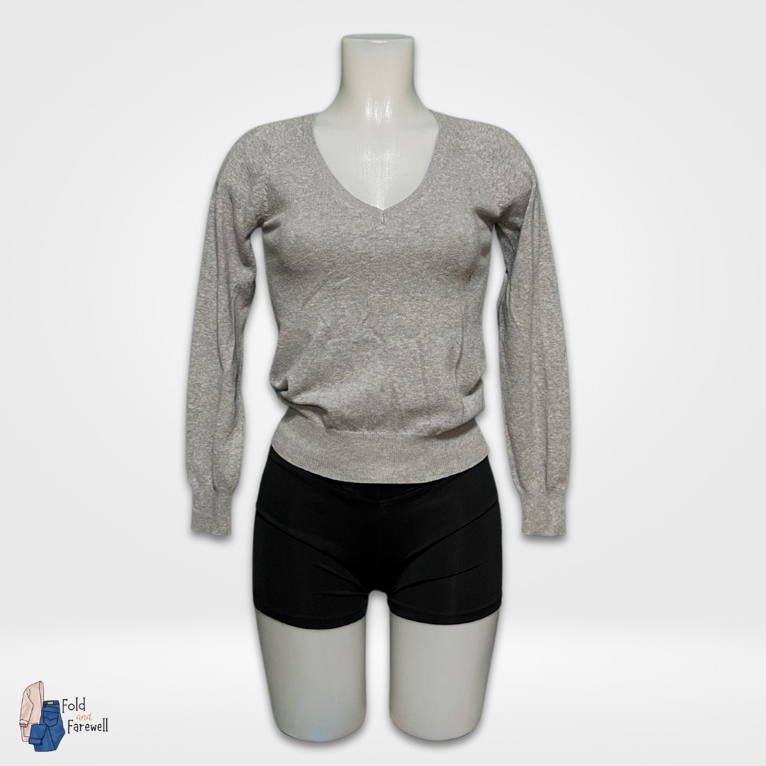 ZARA Gray Long Sleeves, Women's Fashion, Tops, Longsleeves on Carousell