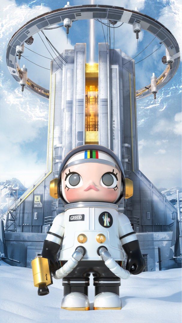 1000% molly moncler molly mega space molly pop mart 泡泡瑪特, 興趣及遊戲, 玩具 ...