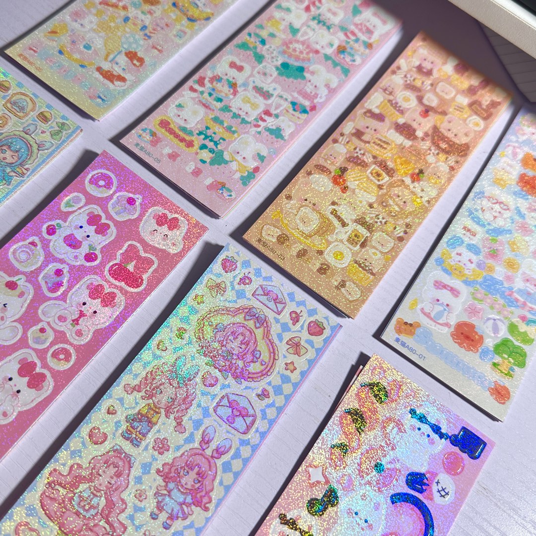 12 pieces cute random sticker sheets for journaling, decorating ...
