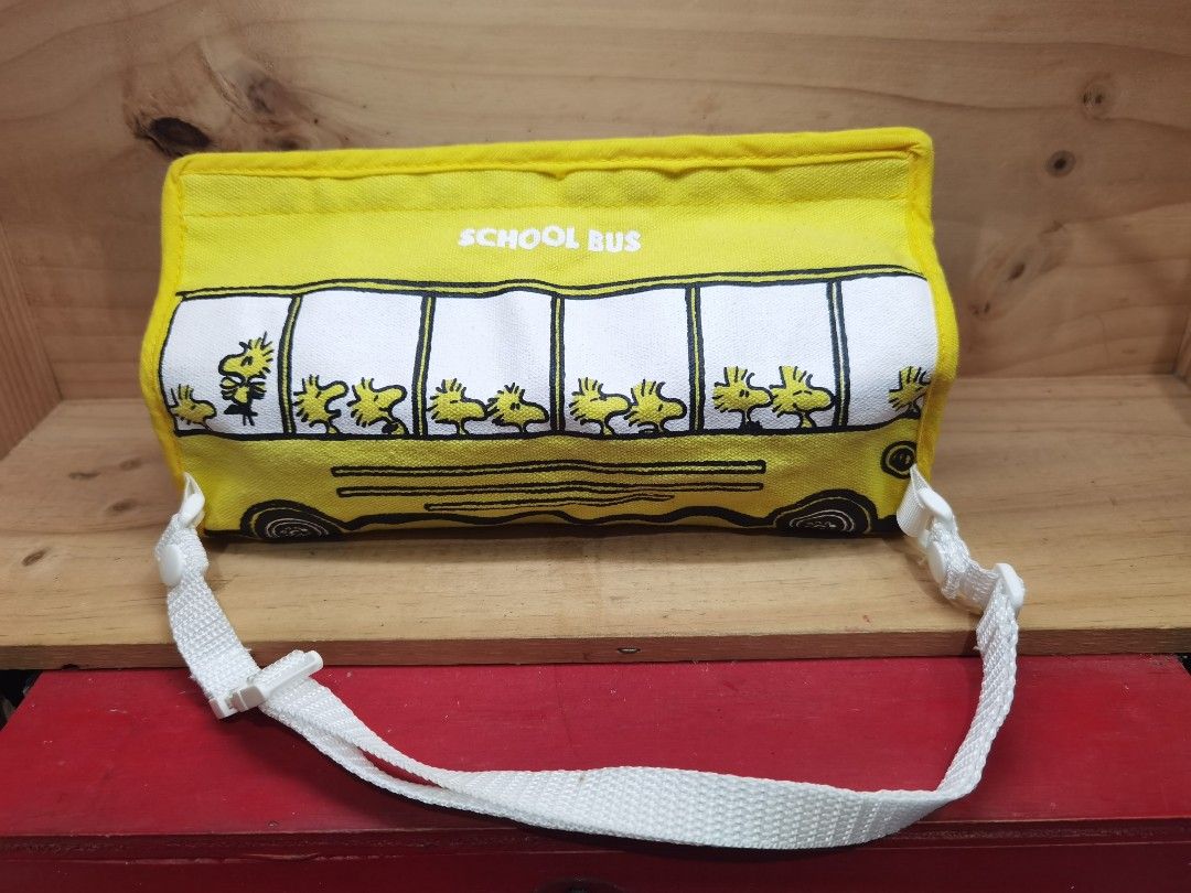 2017 Peanuts Snoopy and Woodstock School Bus Tissue Box, Furniture ...