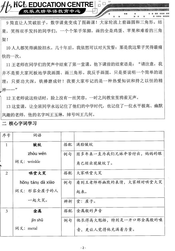 2023 HCL Education Sec 1 Higher Chinese compo oral comprehension coc ...
